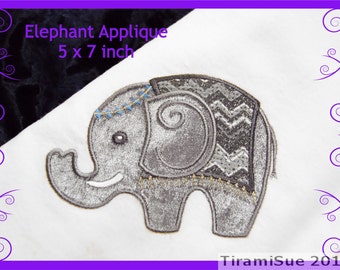 Christmas Elephant Machine Embroidery Applique Design - Etsy