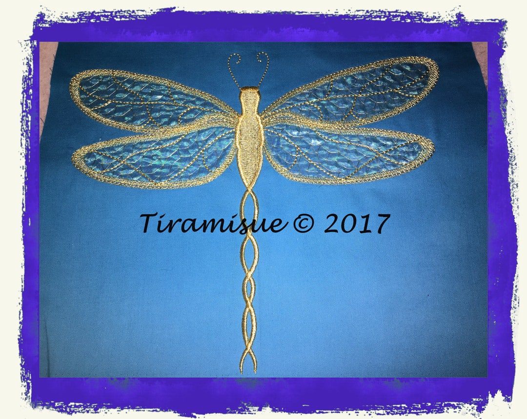 Dragonfly Applique Designs in 5 Sizes - Machine Embroidery - Etsy