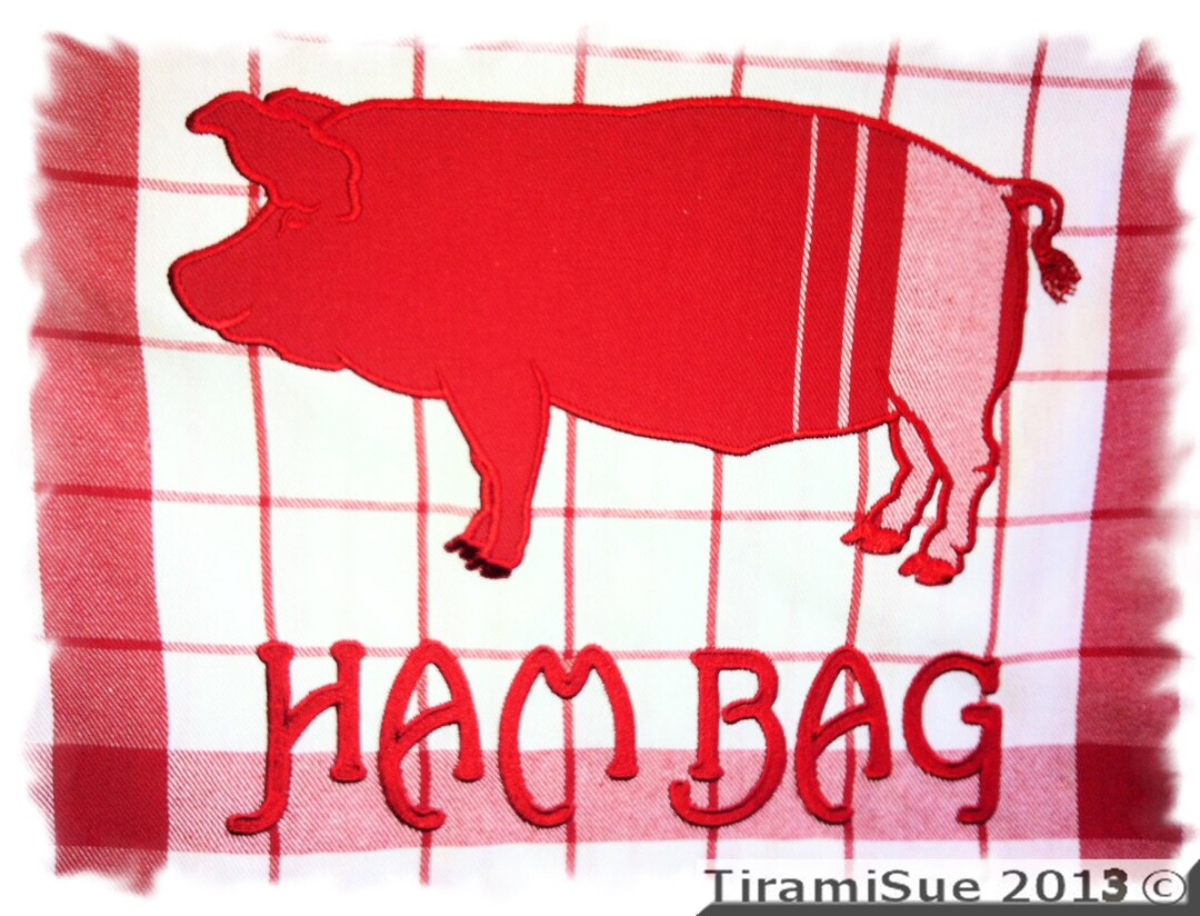 HAM BAG Machine Embroidery/applique for the 8 X 12inch/200x300mm Hoop ...