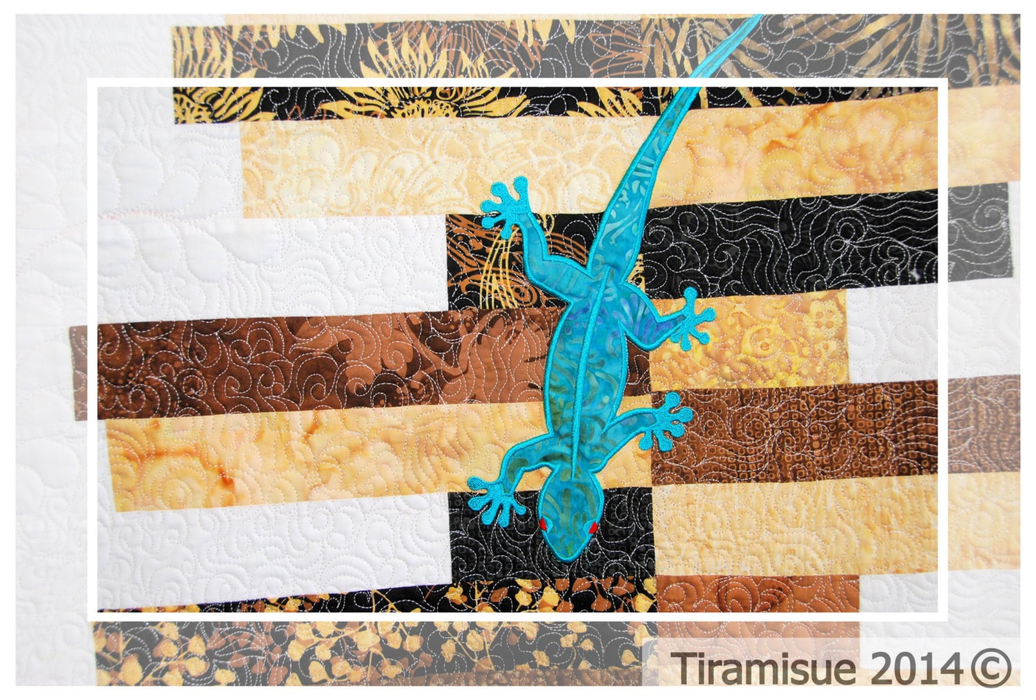 Gekko Applique Design for the 4 X 4 100 X 100mm Embroidery | Etsy