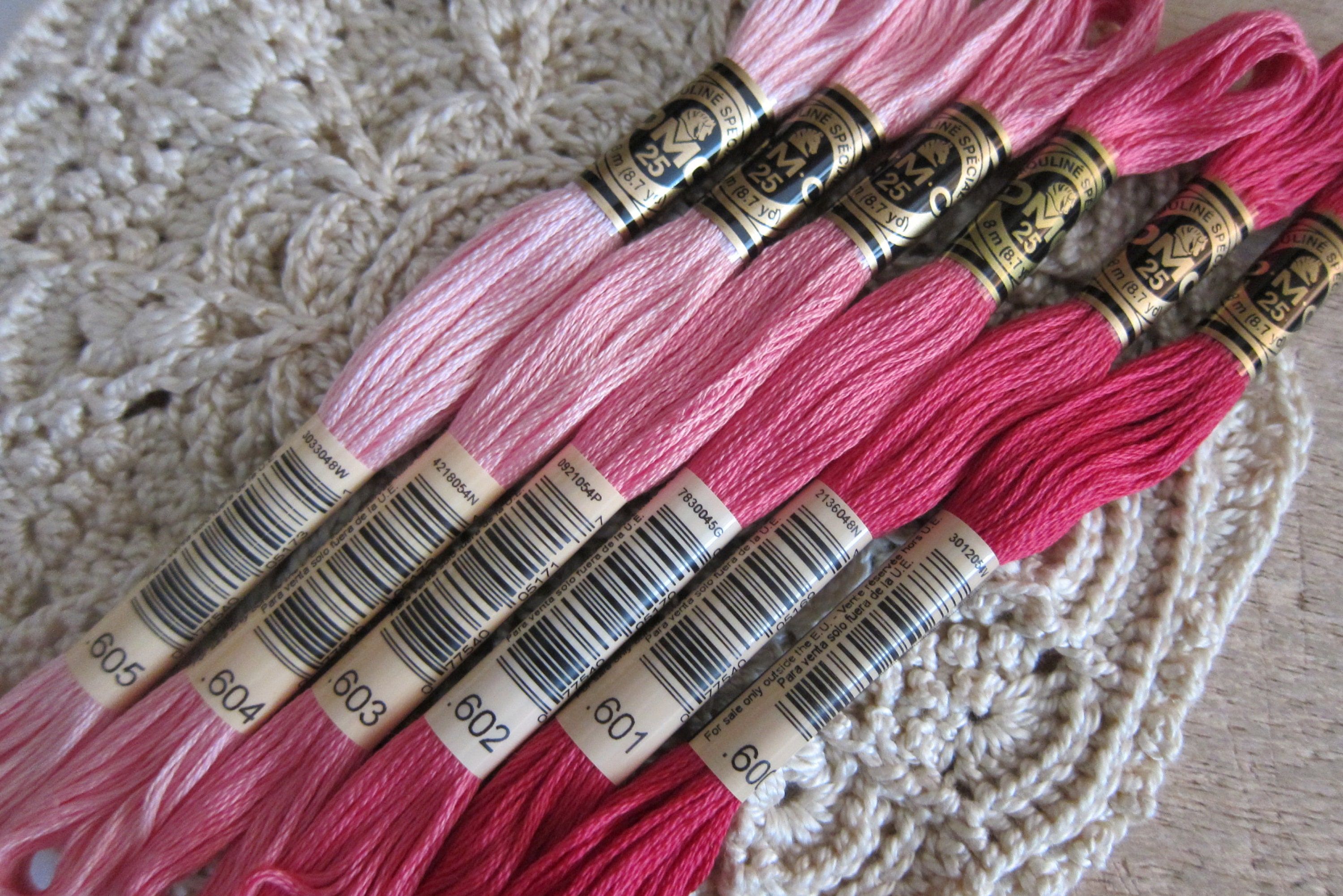 DMC Color Family Cranberry DMC 605 604 603 602 601 | Etsy