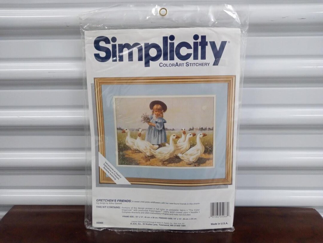 Simplicity Colorart Stitchery Kit, Gretchen's Friends #05066, 14x10", C ...