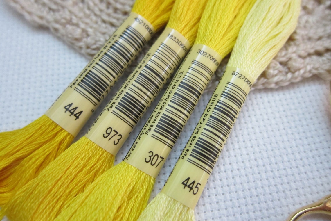 DMC Graduated Shade Set Lemon Yellow DMC 445 307 973 | Etsy