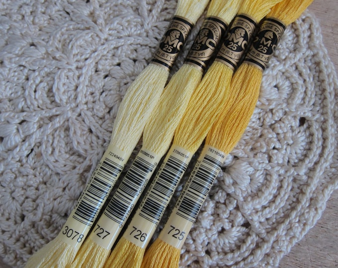 DMC Graduated Shade Set ~ Light Topaz (DMC 3078, 727, 726, 725) DMC ...