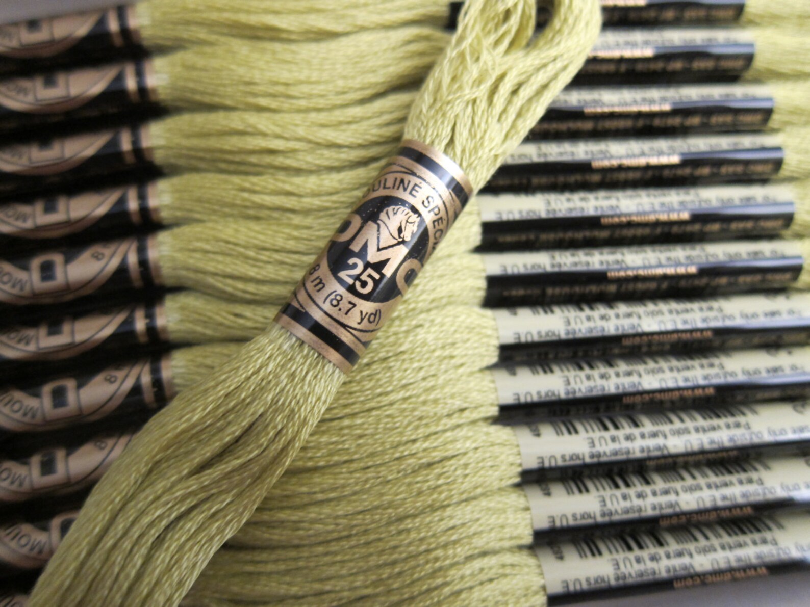 Light Moss Green 3819 DMC Cotton Embroidery Floss 8m / 8.7 | Etsy