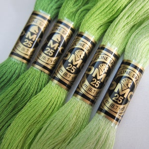 DMC Graduated Shade Set Chartreuse DMC 14 15 16 704 703 - Etsy