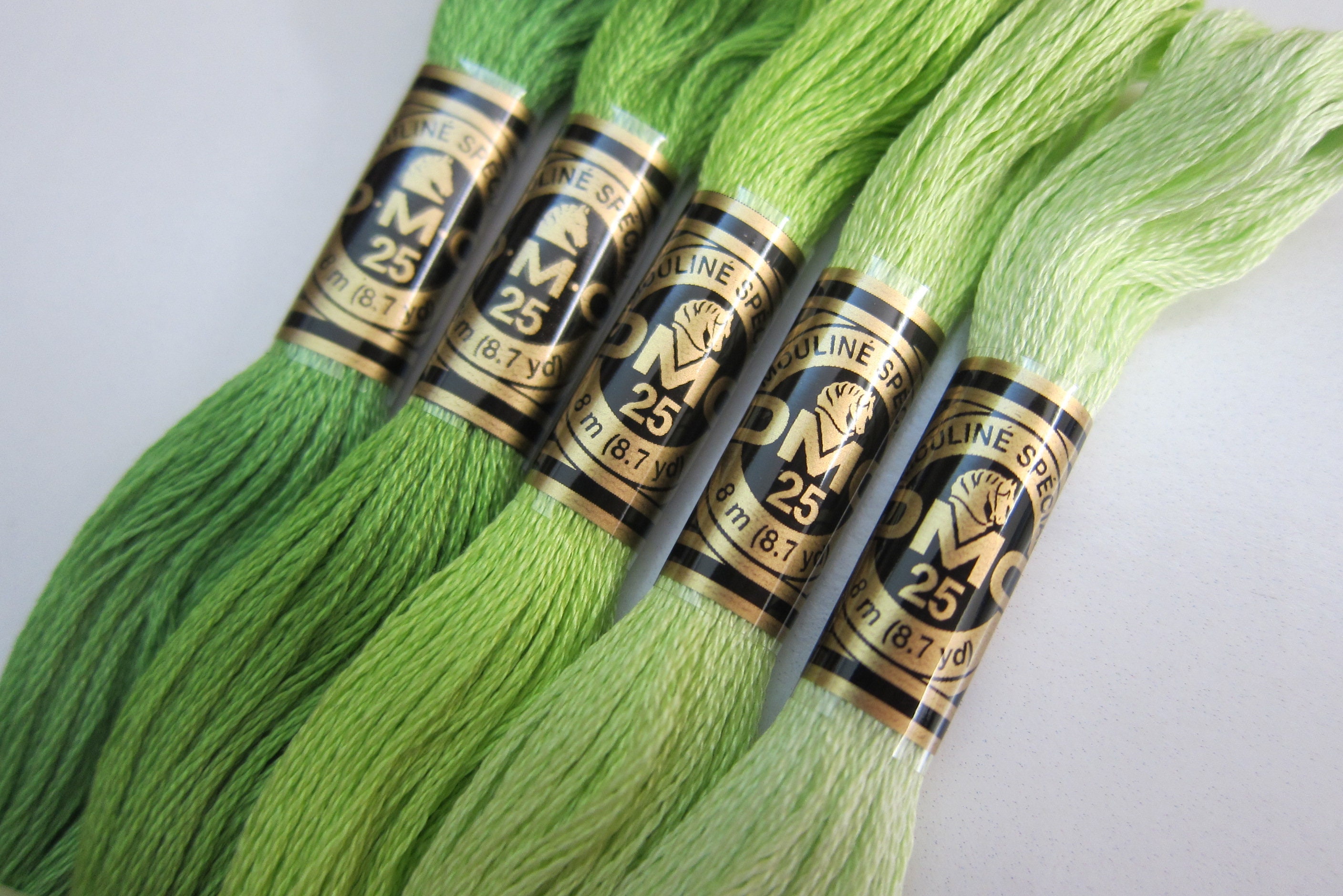 DMC Graduated Shade Set Chartreuse DMC 14 15 16 704 703 - Etsy