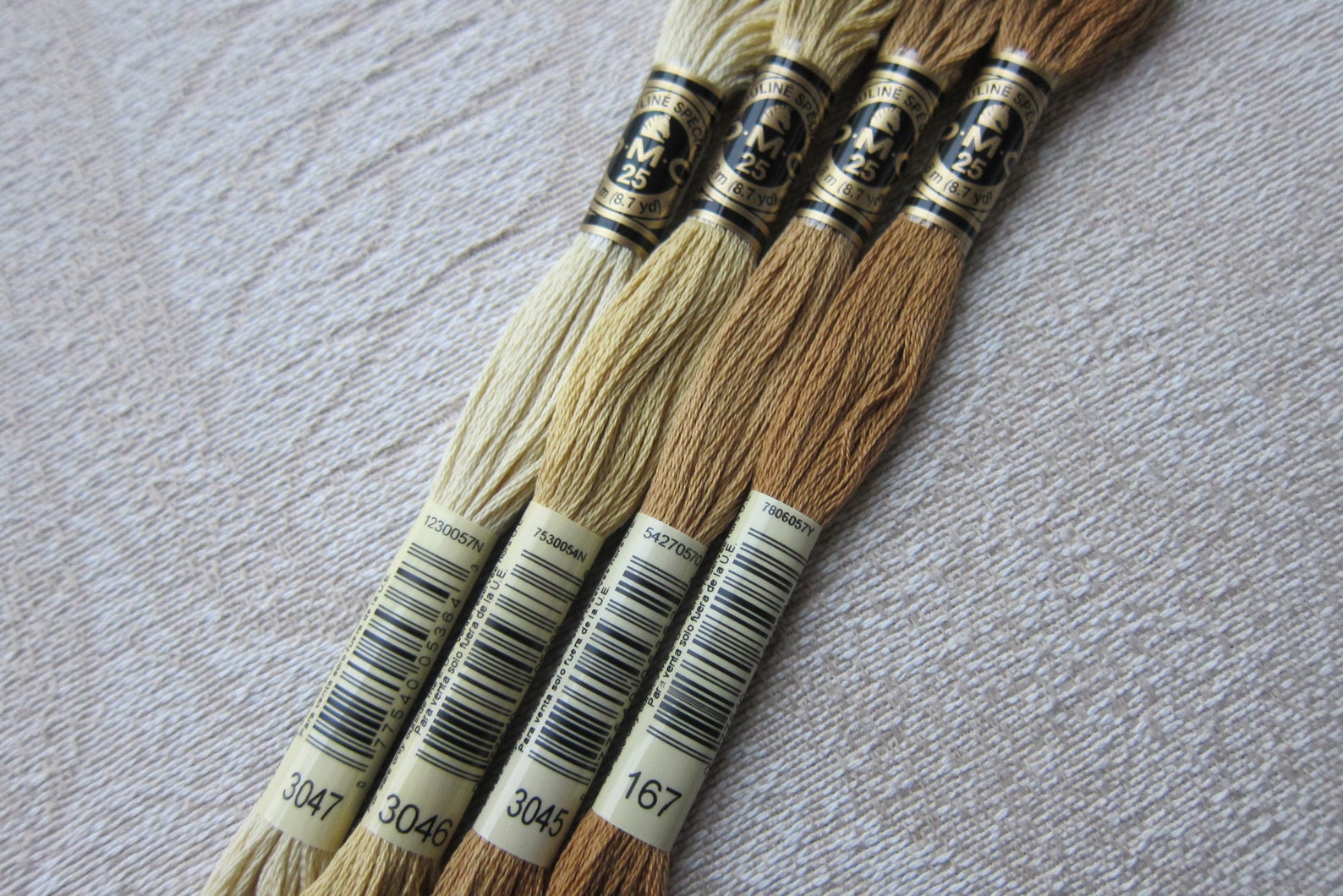 DMC Graduated Shade Set Yellow Beige DMC 3047 3046 3045 - Etsy