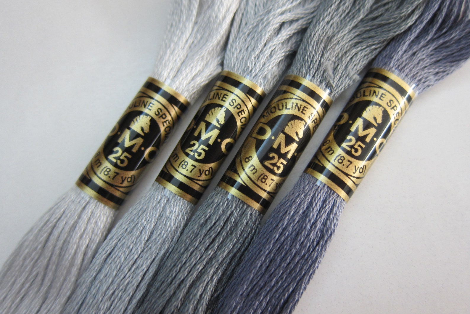 DMC Color Family Silver Gray DMC 168 169 762 414 DMC | Etsy