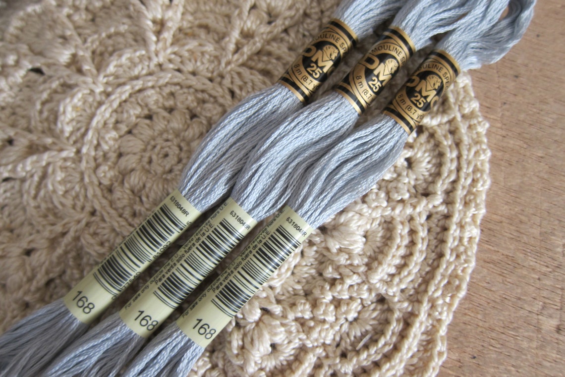 DMC Color Family Pewter DMC 168 169 317 413 3799 310 | Etsy