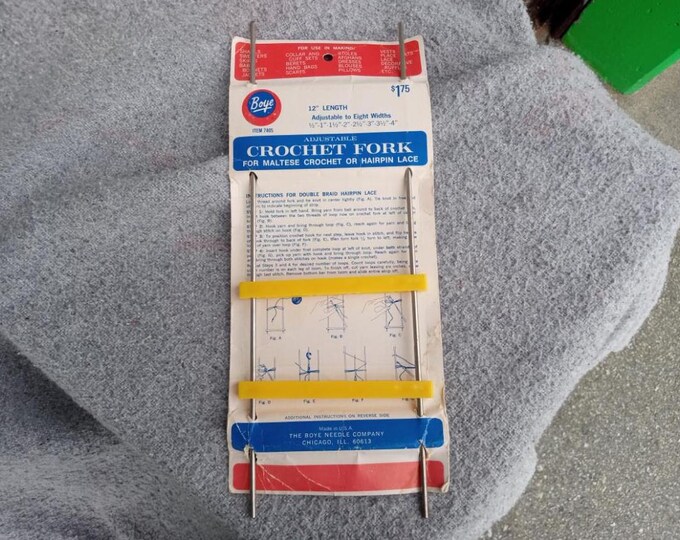 Vintage Boye Adjustable Crochet Fork for Maltese Crochet or Hairpin ...