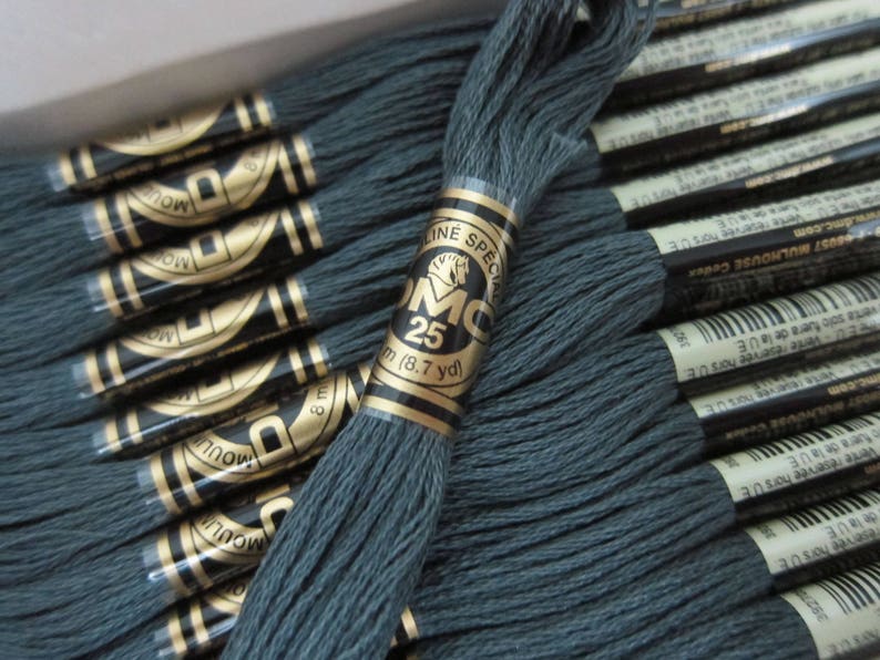 Dark Pewter Gray 413 DMC Cotton Embroidery Floss 8m / 8.7 | Etsy