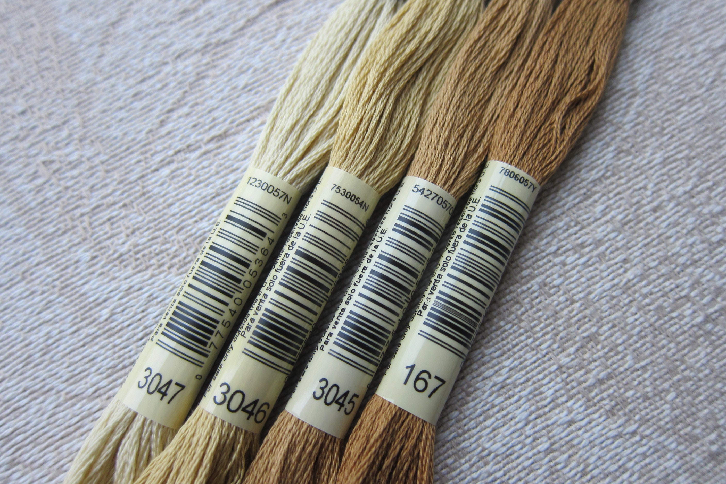 DMC Graduated Shade Set Yellow Beige DMC 3047 3046 3045 | Etsy