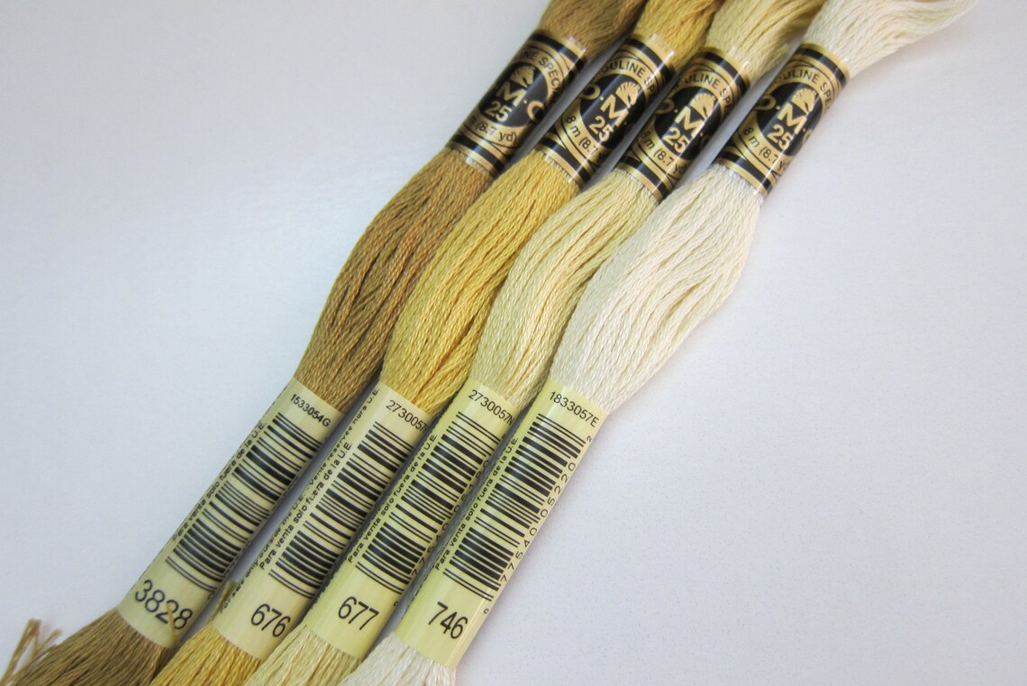 DMC Graduated Shades Old Gold DMC 746 677 676 3828 DMC | Etsy