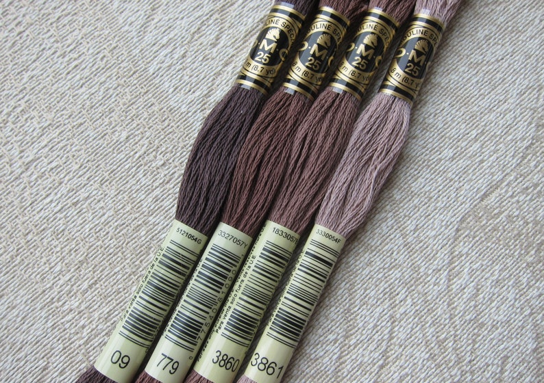 DMC Graduated Color Family Cocoa DMC 3861 3860 779 09 | Etsy