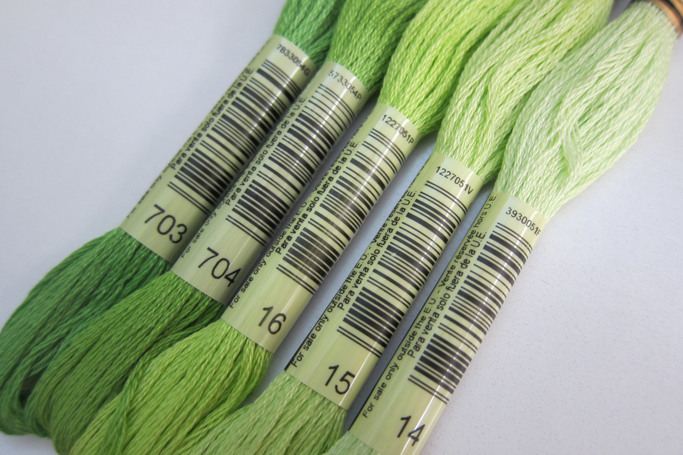 DMC Graduated Shade Set Chartreuse DMC 14 15 16 704 703 - Etsy