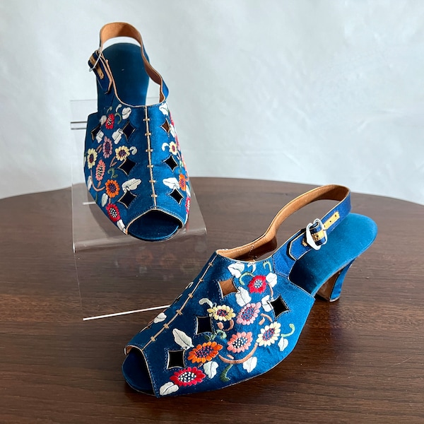 Embroidered Shoes - Etsy