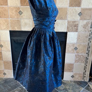 Midnight Blue 'starry Night' 50's Fit and Flare - Etsy