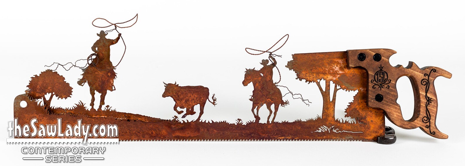 Team Roping Horse and Cattle Metal Art Hand plasma Cut - Etsy