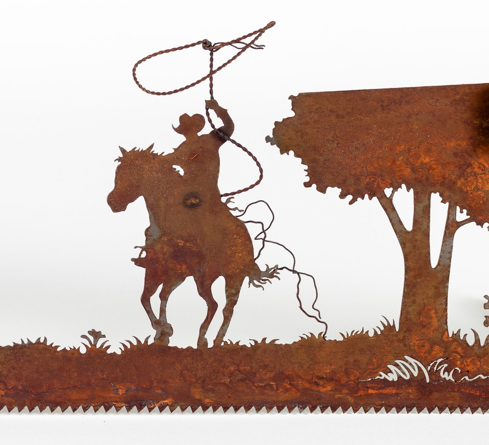 Team Roping Horse and Cattle Metal Art Hand plasma Cut - Etsy