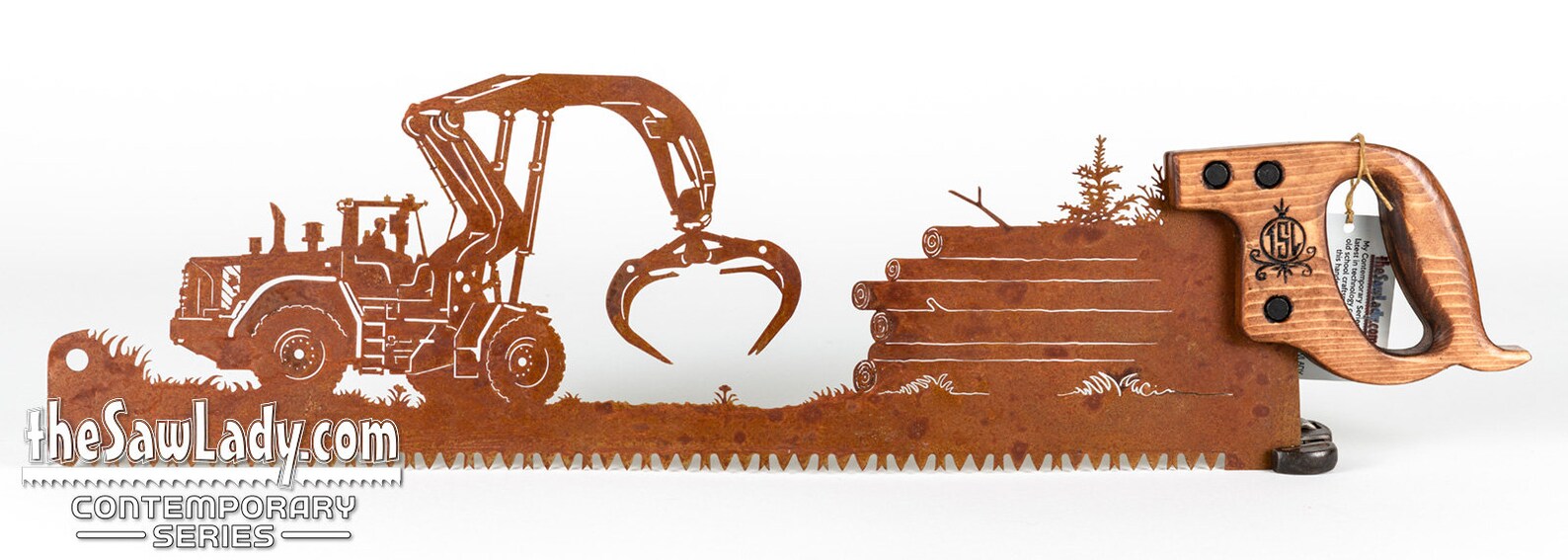 Logging Skidder Metal Saw Wall Art for Lumberjack Forestry | Etsy