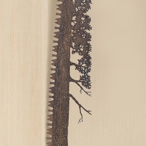 Large Logging Themed Metal Art Rustic Plasma Cut Lumberjack Arborist up ...