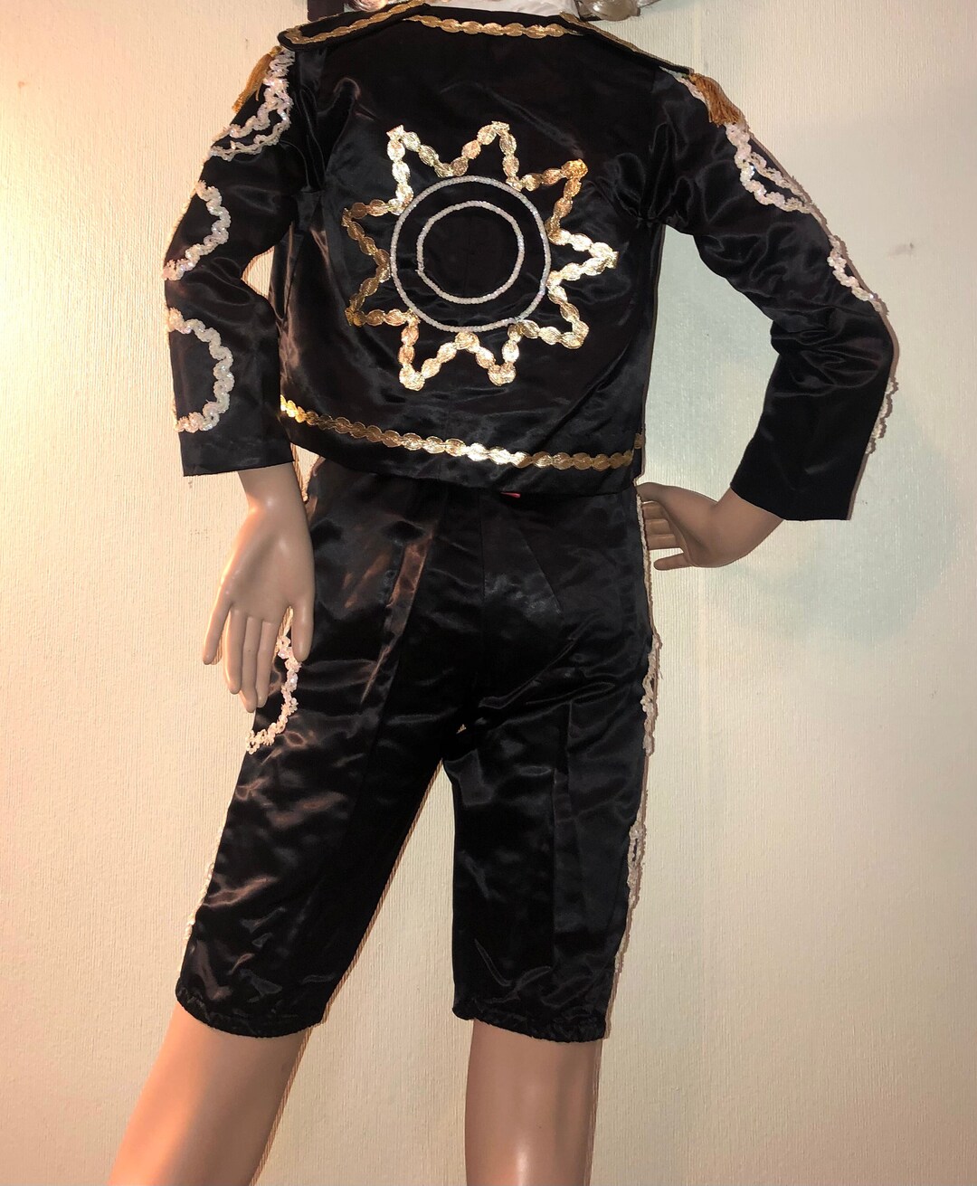 Matador 4 Piece Costume Bolero Jacket Shirt Pants and Red Sash Sequined ...