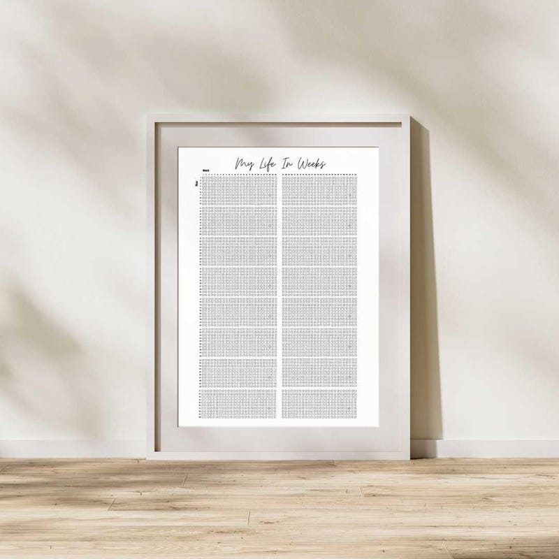 Life in Weeks Poster - Etsy
