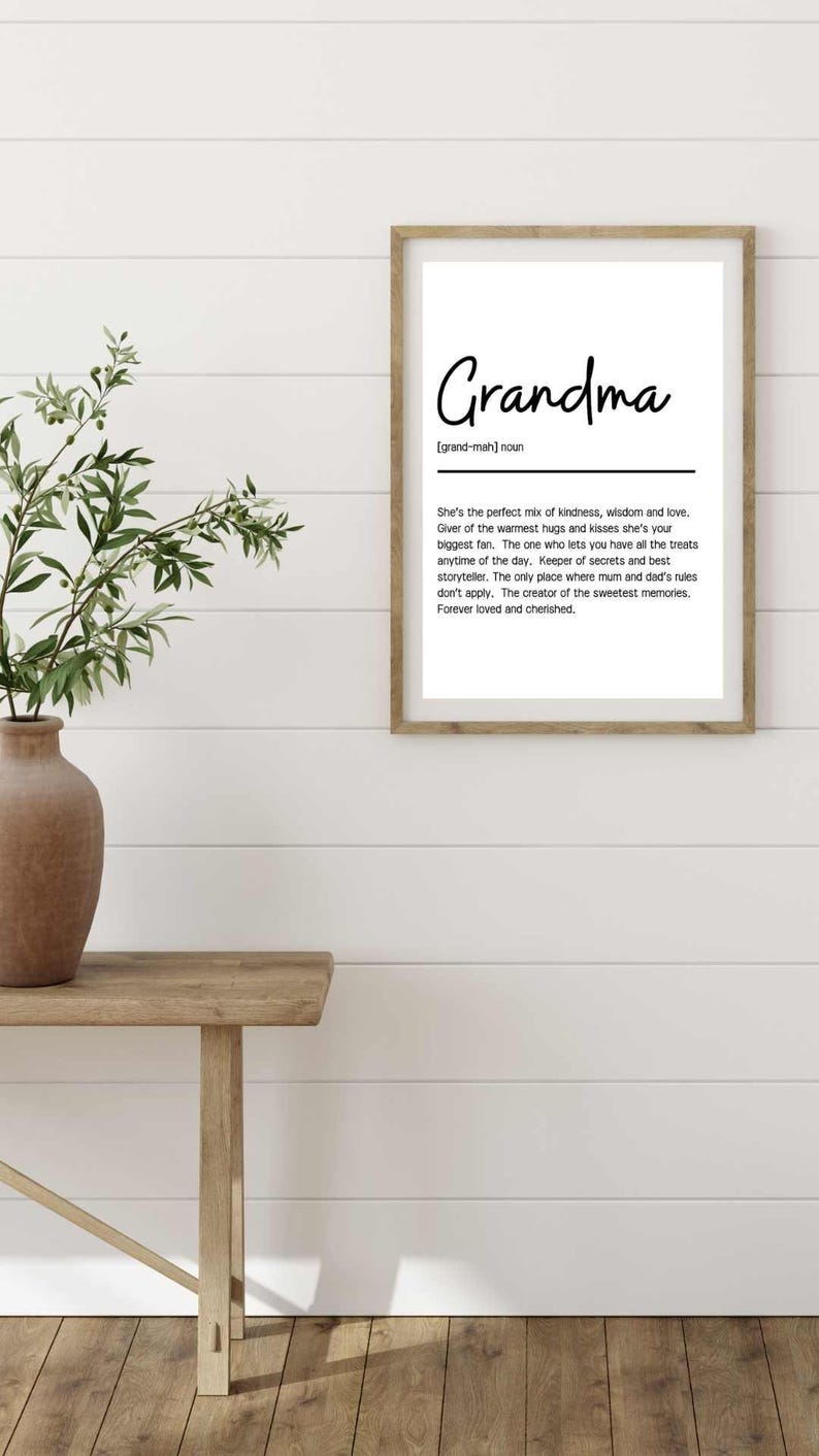 Grandma Definition Art Print Home Decor (digital Download) - Etsy
