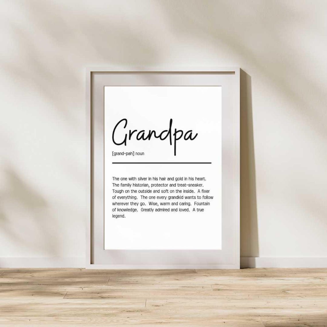 Grandpa Definition Printable, Home Decor, Popular Digital Products ...