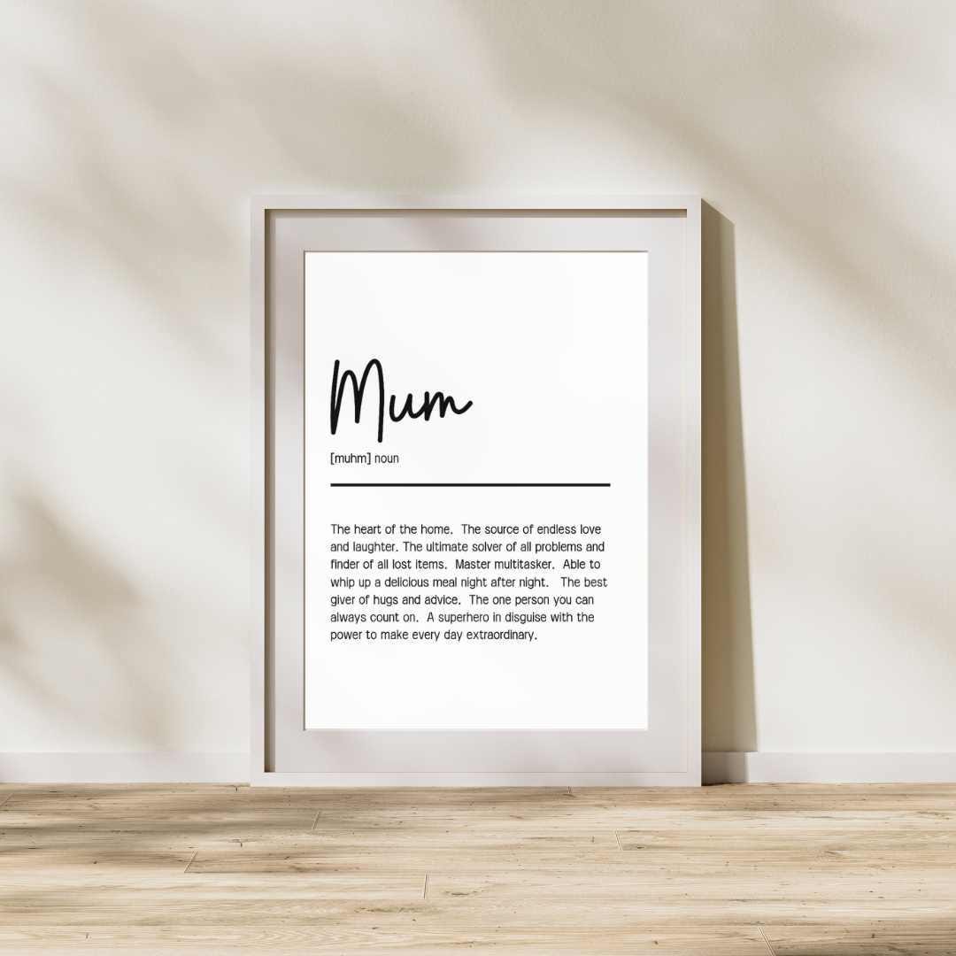Mum Definition Print Mother's Day Gift (digital Download) - Etsy