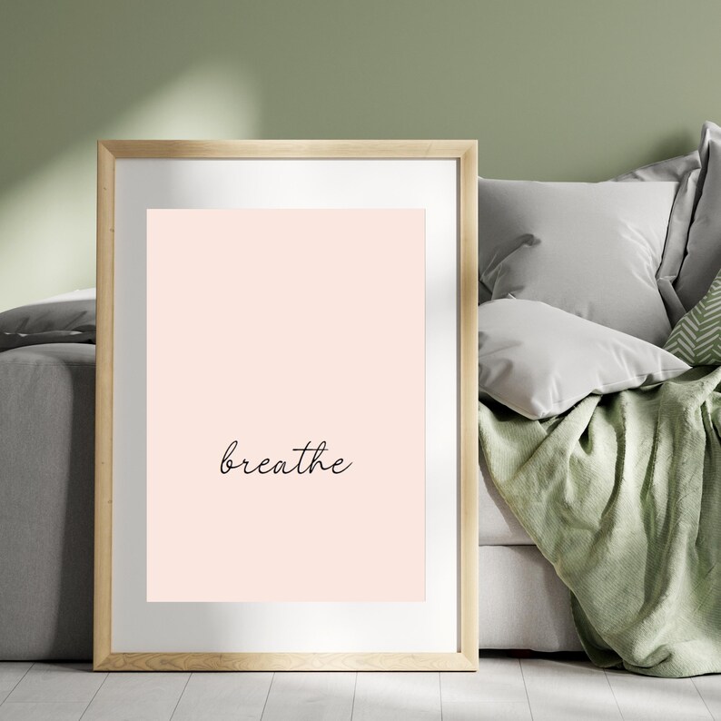 Breathe Printable, Printable Wall Art, Yoga Digital Products, Popular ...