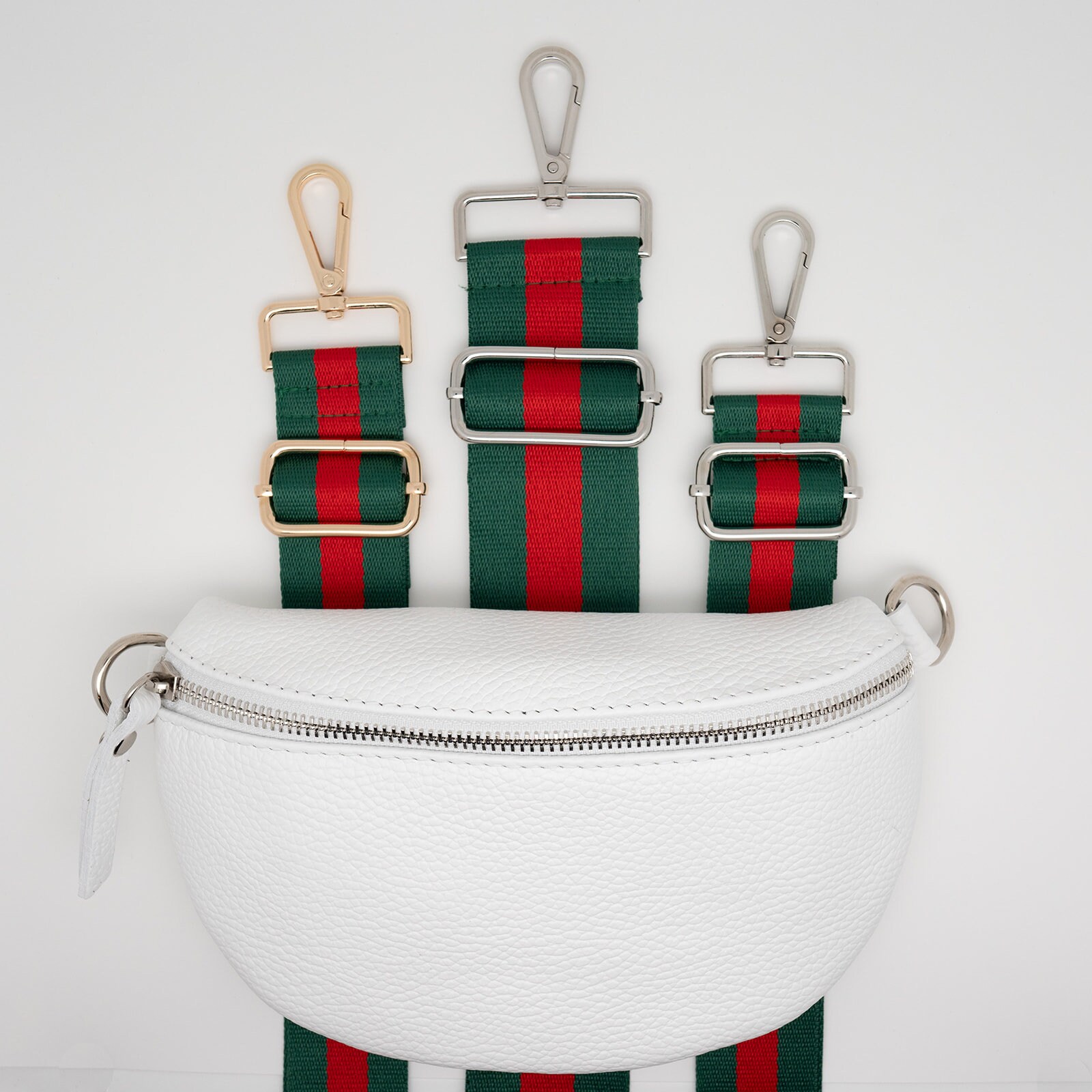 Red Green Stripe gold Hardware Adjustable and Interchangeable Strap for ...