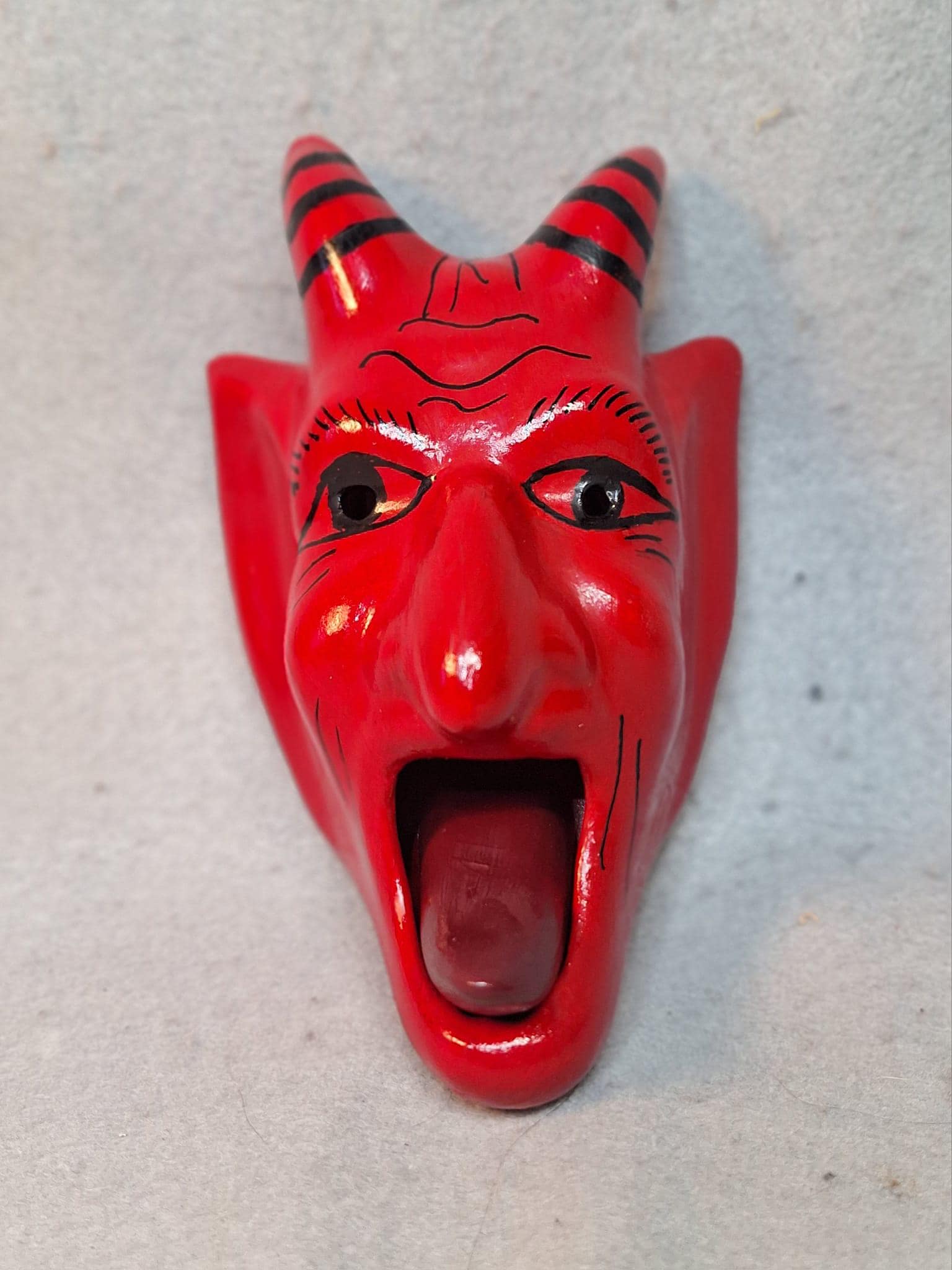 Bright Red DEVIL / KRAMPUS Ceramic Bisque Wall Hanging - Etsy