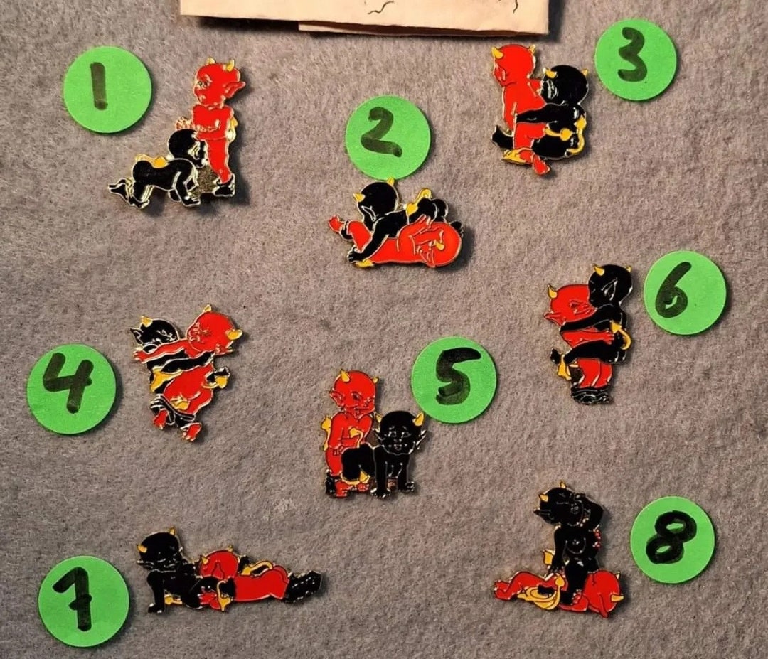 Naughty DEVIL Pins, 8 Different Styles to Choose From - Etsy