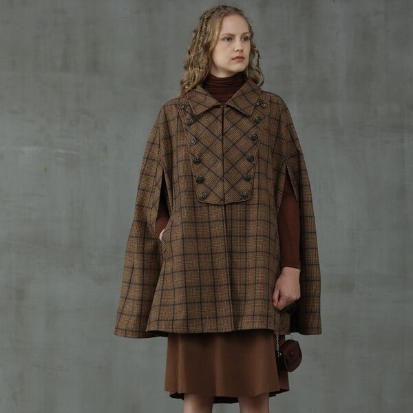 Tweed Cape - Etsy UK