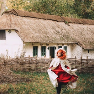 White Wool Cloak, Maxi Wedding Cloak, Hooded Cloak, White Wedding Cloak ...