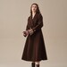Maxi Wool Coat in Rust Brown, Women Coat, Double Breasted Coat, Winter ...