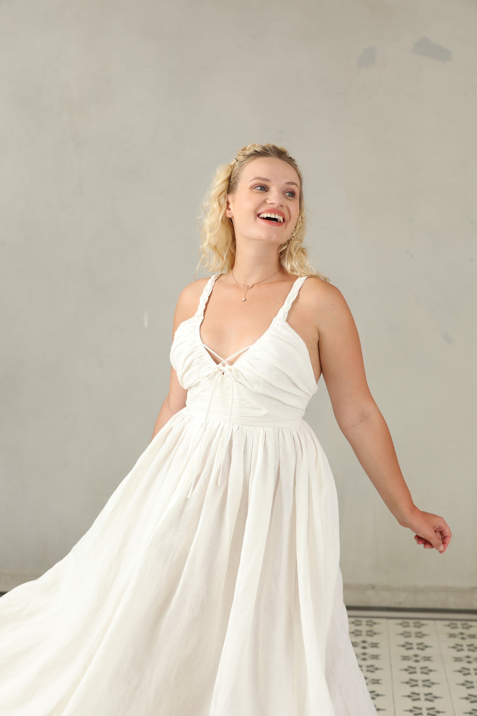 Plus Curve Linen Dress White Linen Dress Maxi Linen Dress - Etsy