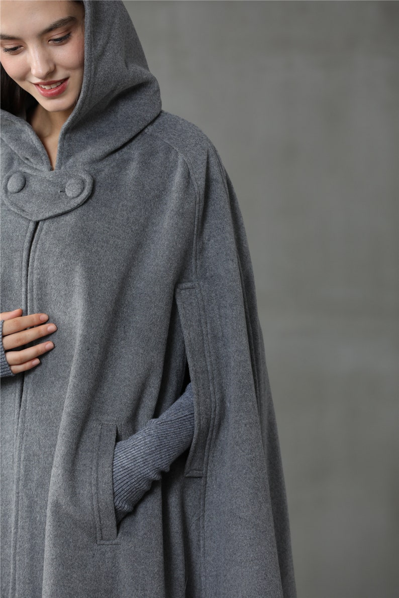 Linennaive Cloak Maxi Hooded Wool Coat Cloak Maxi Hooded - Etsy Canada