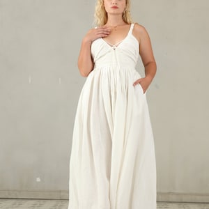 Plus Curve Linen Dress White Linen Dress Maxi Linen Dress - Etsy
