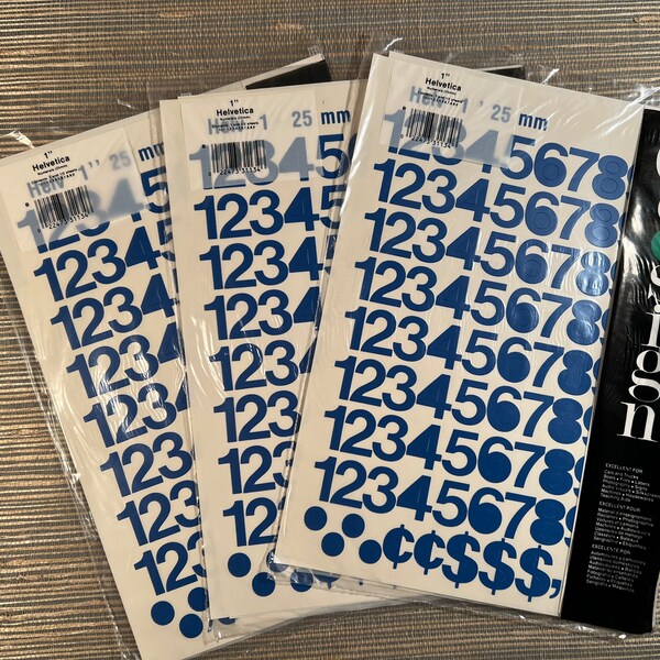 Helvetica Numbers - Etsy