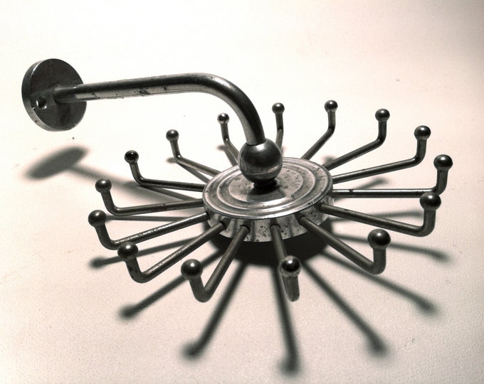 Spinning Metal Neck Tie Rack Wall Mounted Revolving Rotating - Etsy