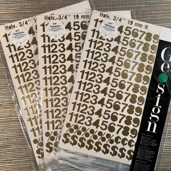 Helvetica Numbers - Etsy