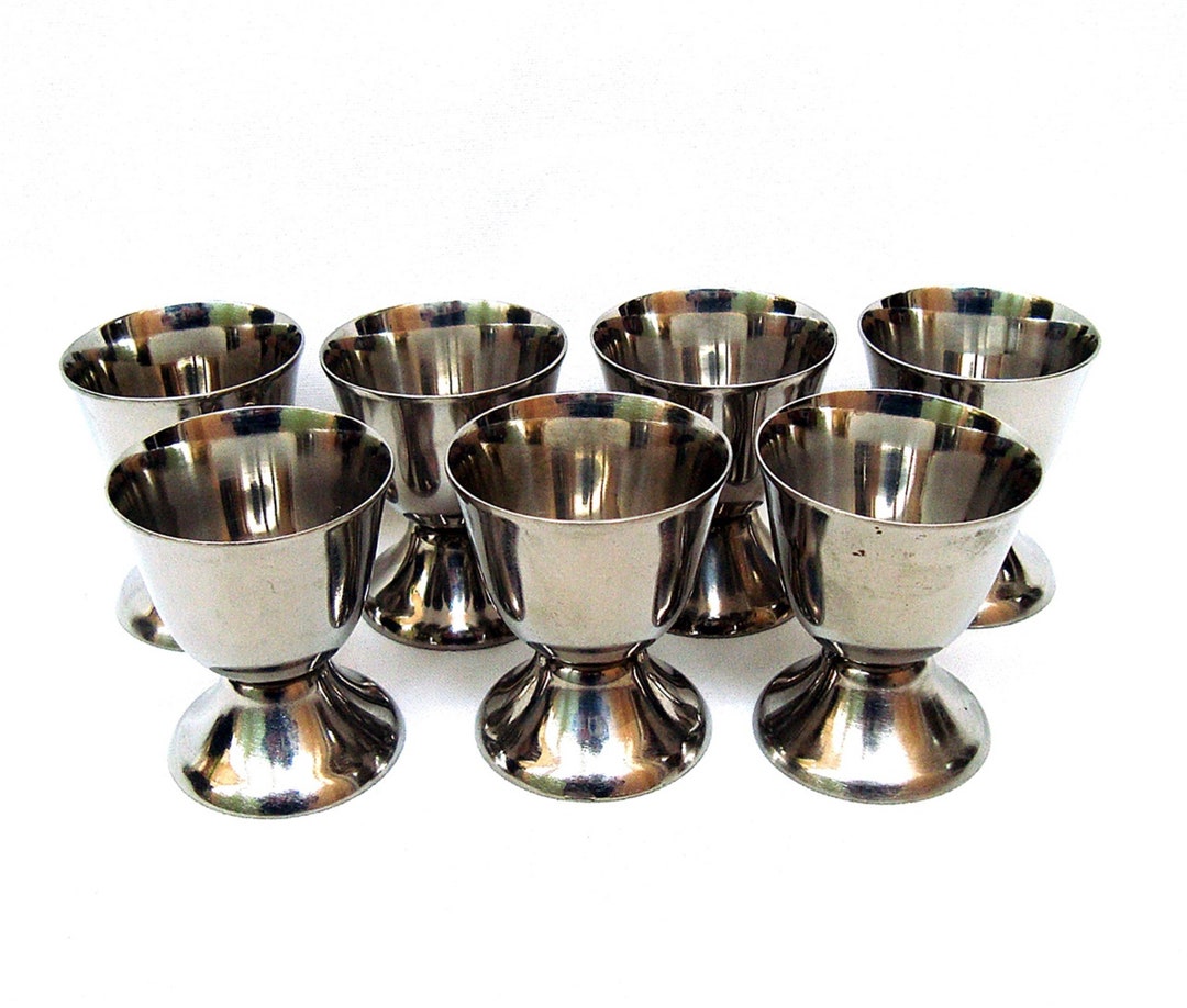Vintage Metal Shot Cups and Tray Alpaca Brass Liquor Glasses - Etsy