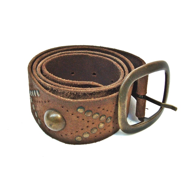 Vintage Leather Belt - Etsy
