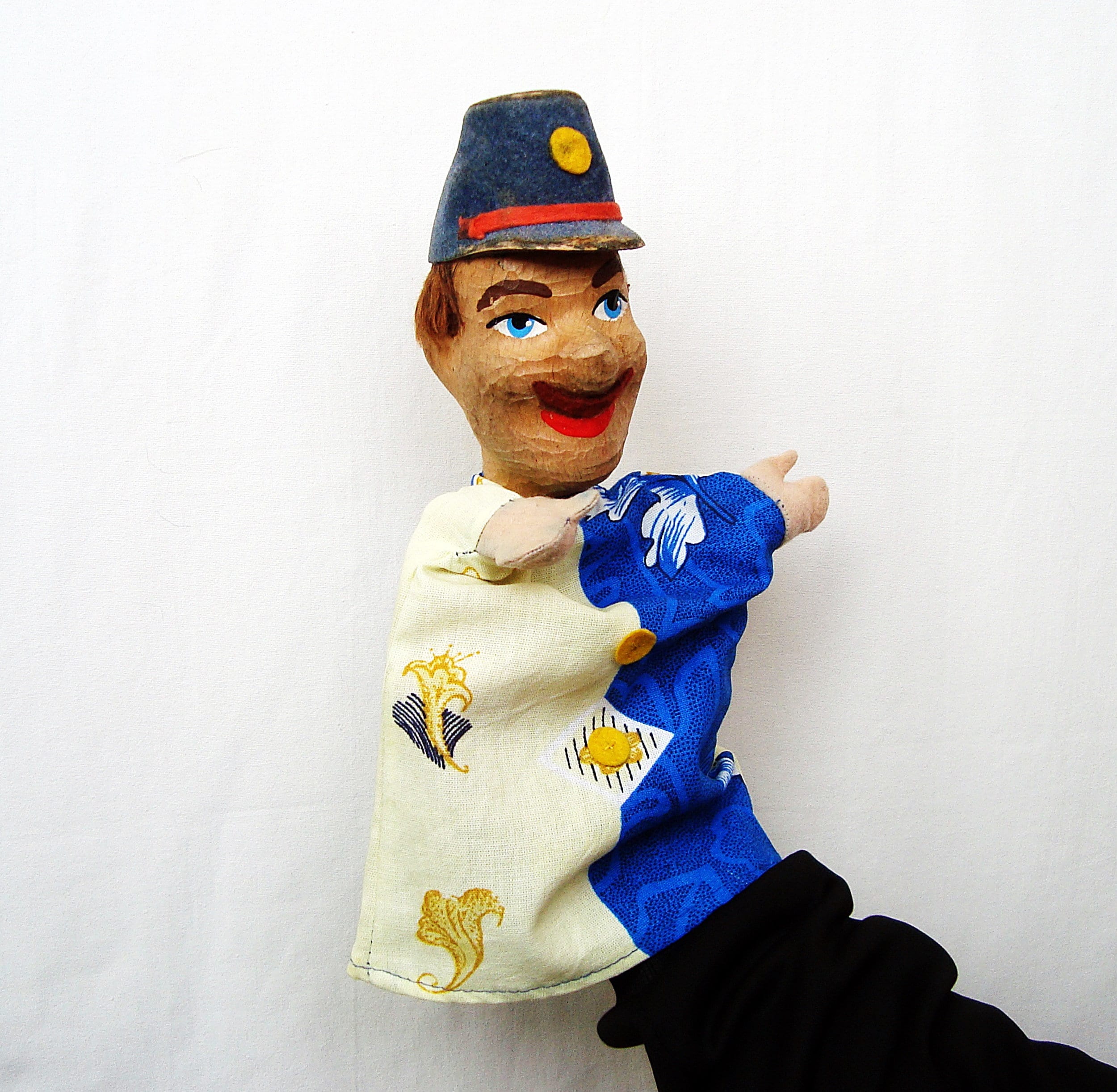 Vintage Antique Hand / Punch Puppet Theater Doll Wood Carved Head - Etsy