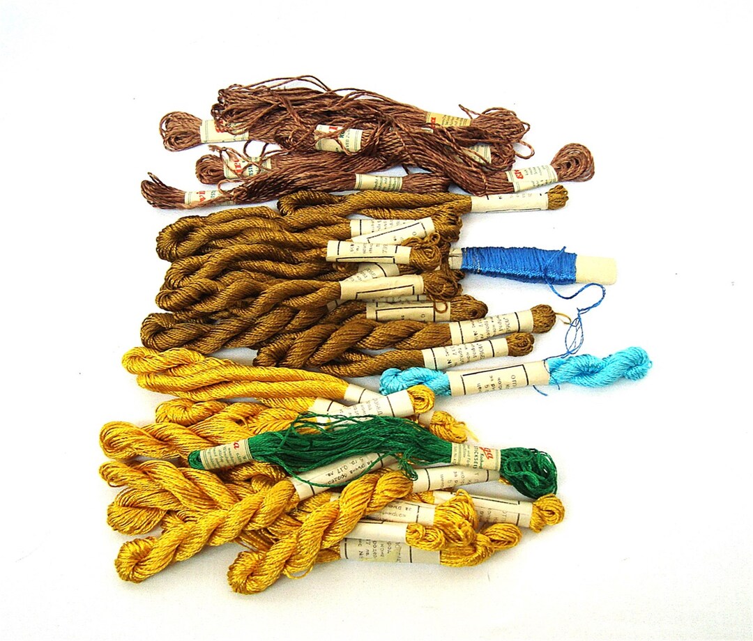Vintage Artificial Silk Threads Hand Embroidery Twisted Thread 30 ...