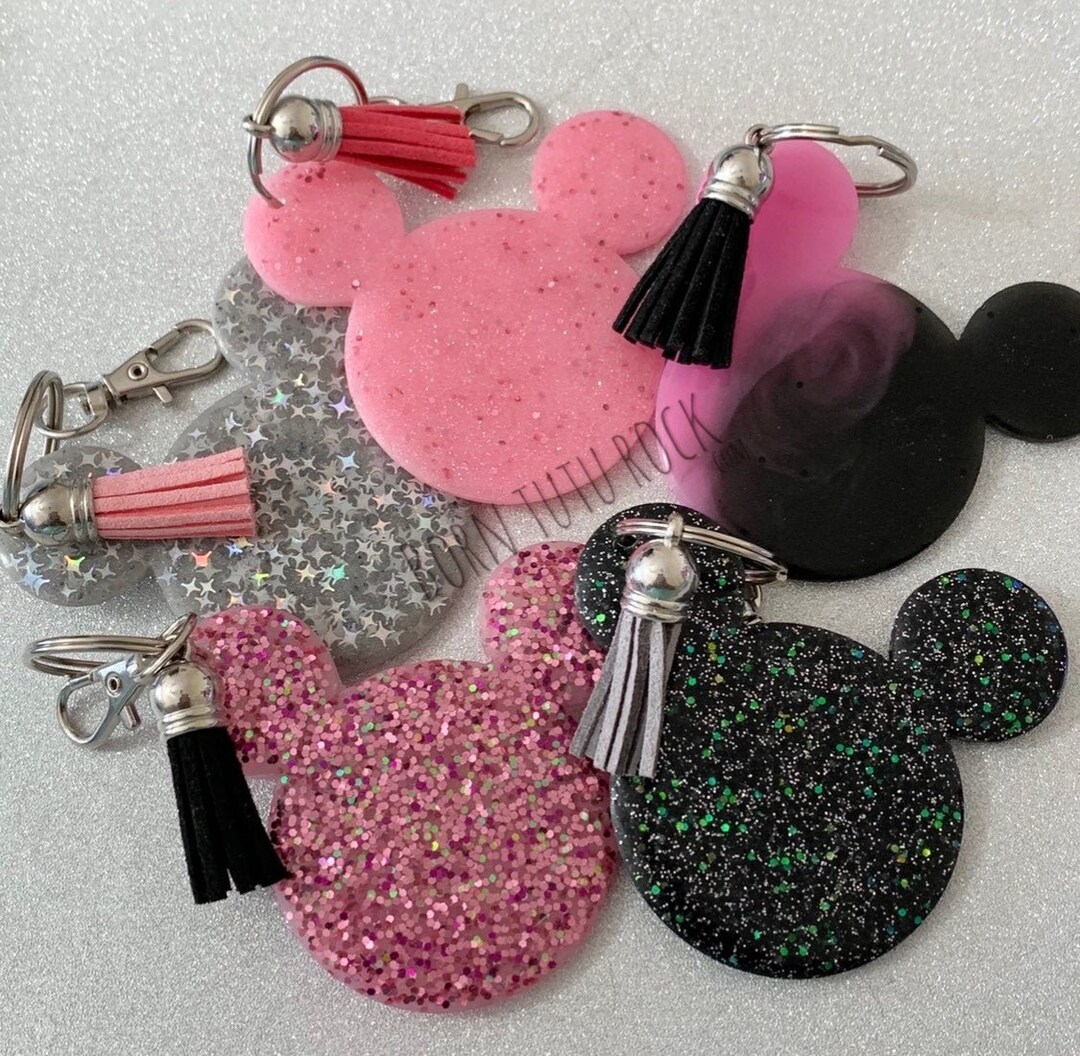 Mouse Head Keychain || Mickey Keychain || by Born Tutu Rock - Etsy