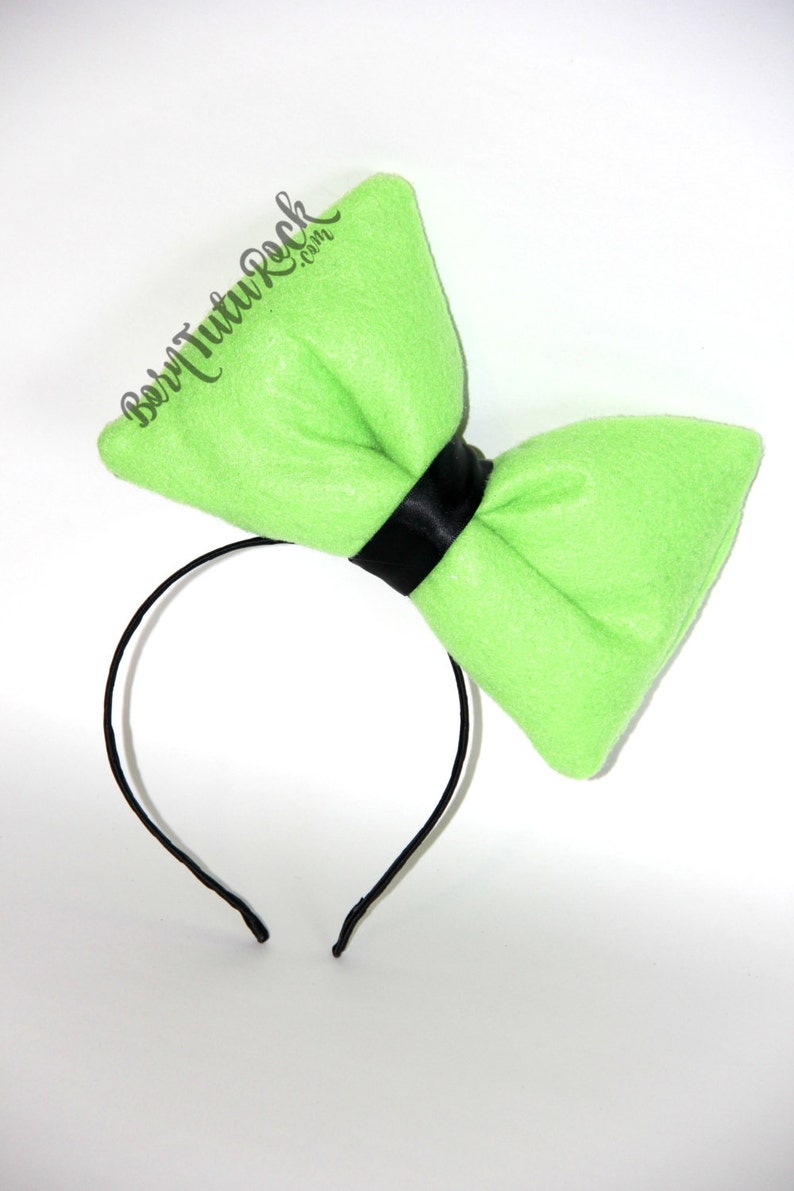 Goofy Bow // Big Green Bow // Big Bow Headband // by Born TuTu | Etsy